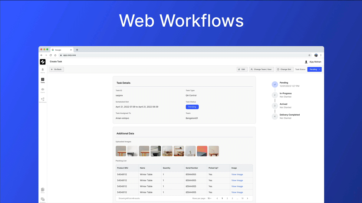 Launching Web based Workflows!